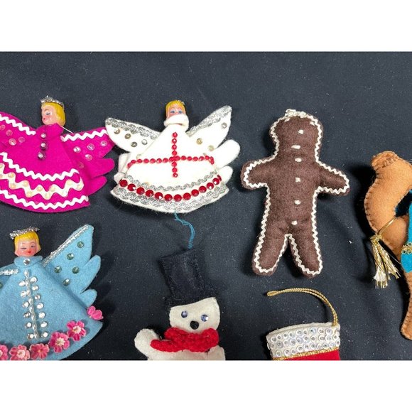 Unbranded | Holiday | Vtg Handmade Christmas Ornaments Lot Of 5 Snowman ...